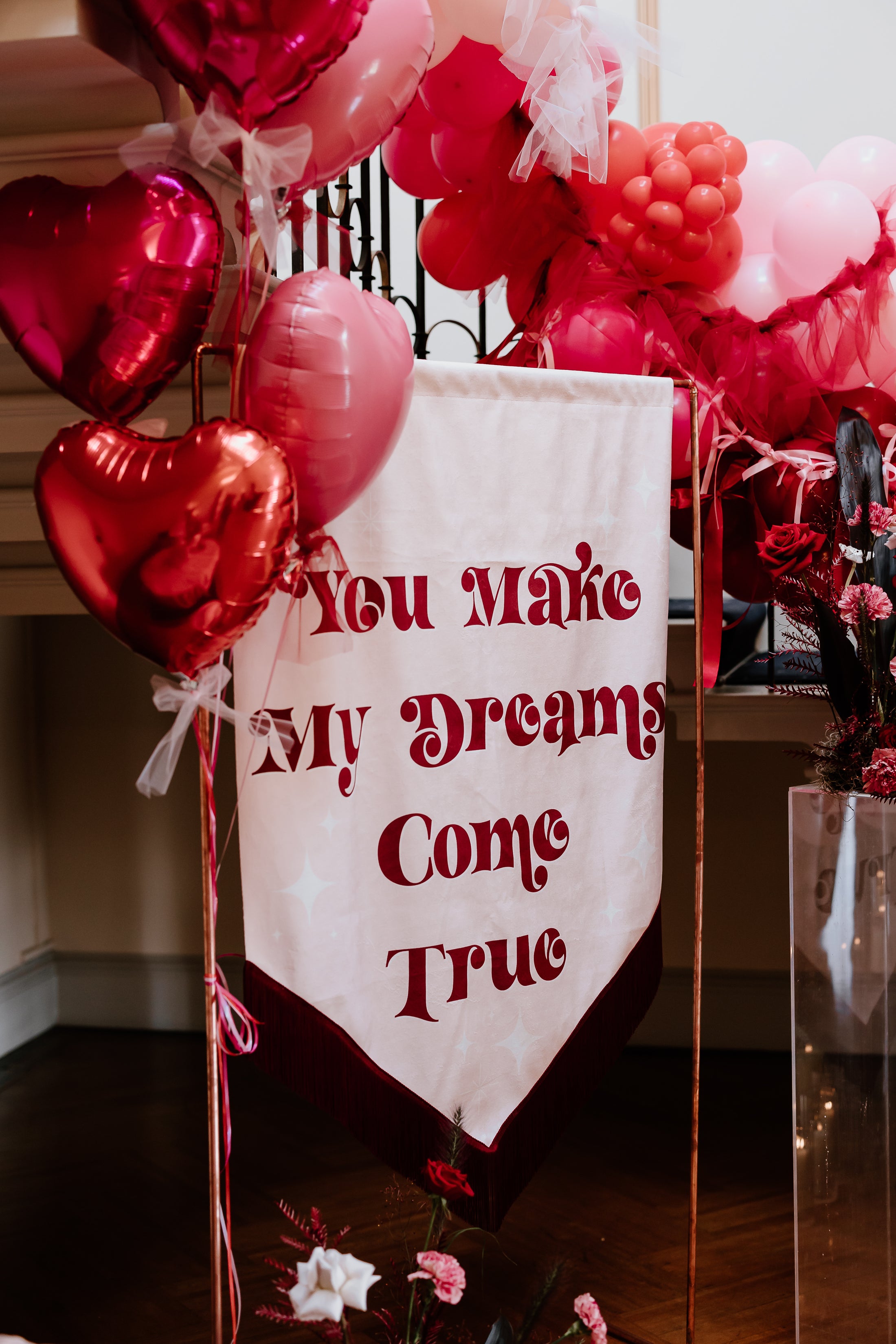 100cm x 120cm Velvet Wedding Banner LARGE – Autumn Rose Paper Co