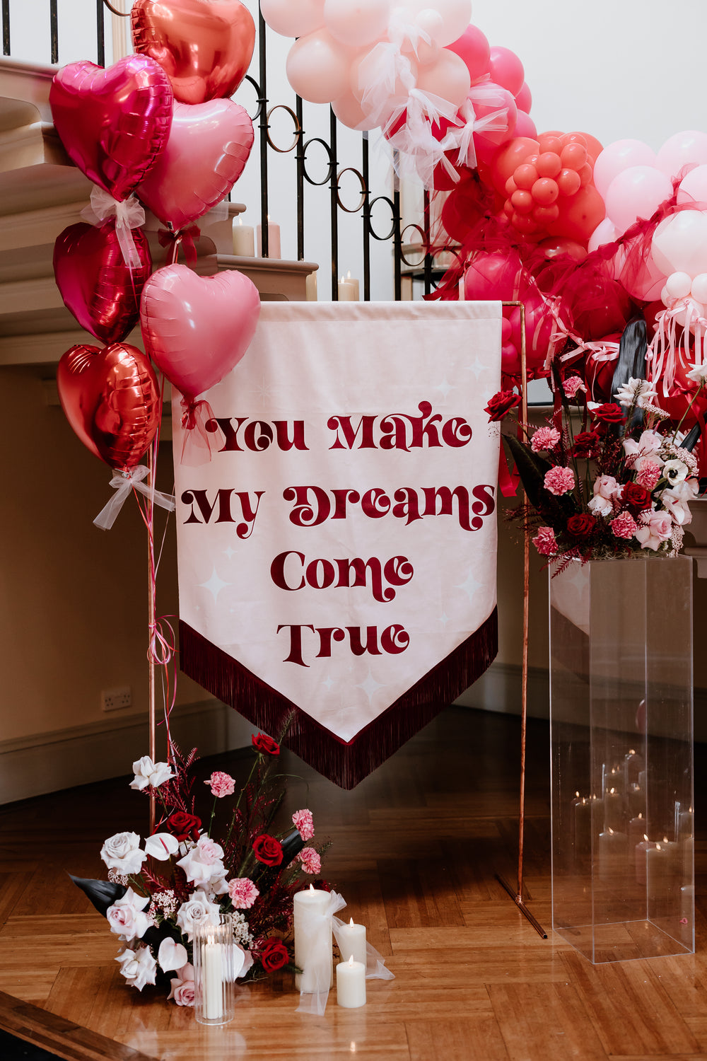 100cm x 120cm Velvet Wedding Banner LARGE – Autumn Rose Paper Co